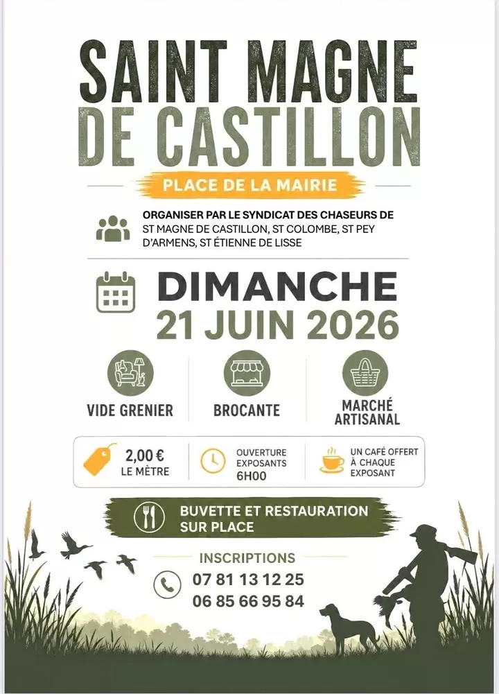Vide-grenier à Saint-Magne-de-Castillon à Saint-Magne-de-Castillon ...